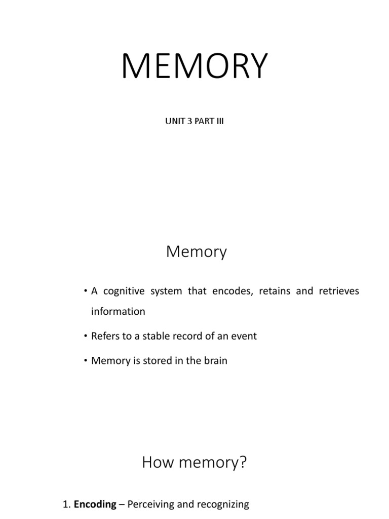MEMORY | PDF