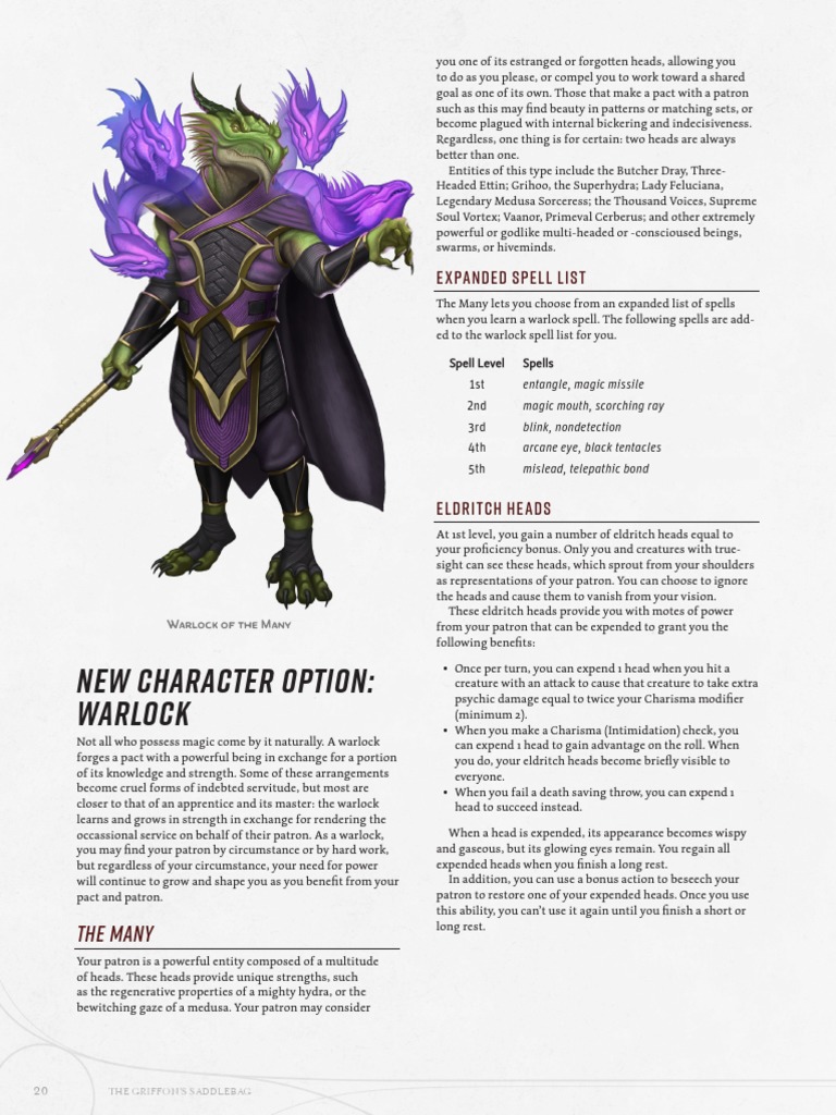 The Many Warlock | PDF | Wizards Of The Coast Games | Fantasy Role ...