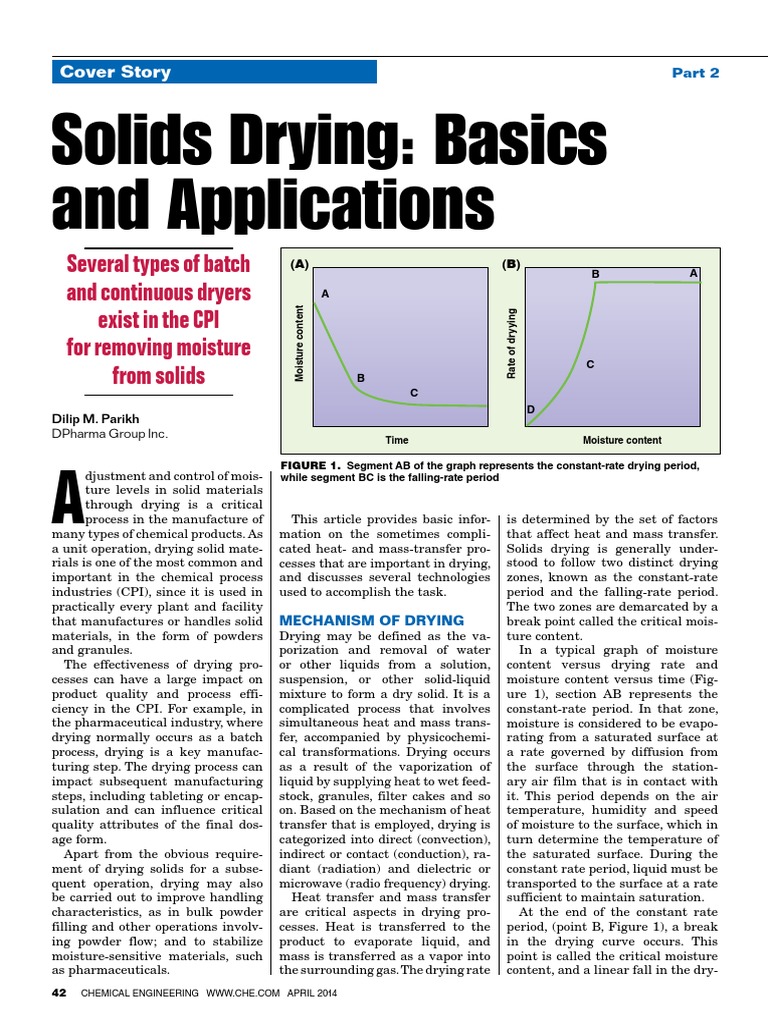 Solids Drying: Basics and Applications | PDF | Heat Transfer | Heat