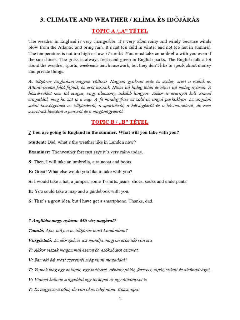 Climate and Weather | PDF