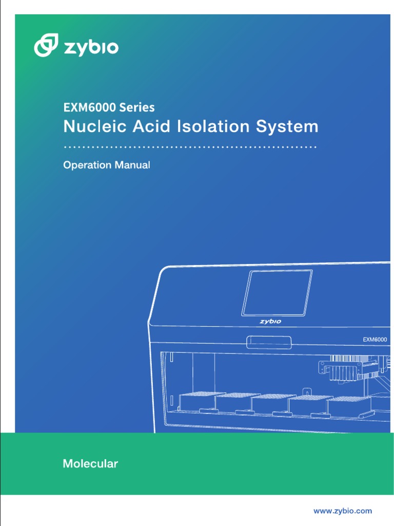 Nucleic Acid Isolation System EXM6000 Operation Manual | PDF | Usb | Electrical Connector
