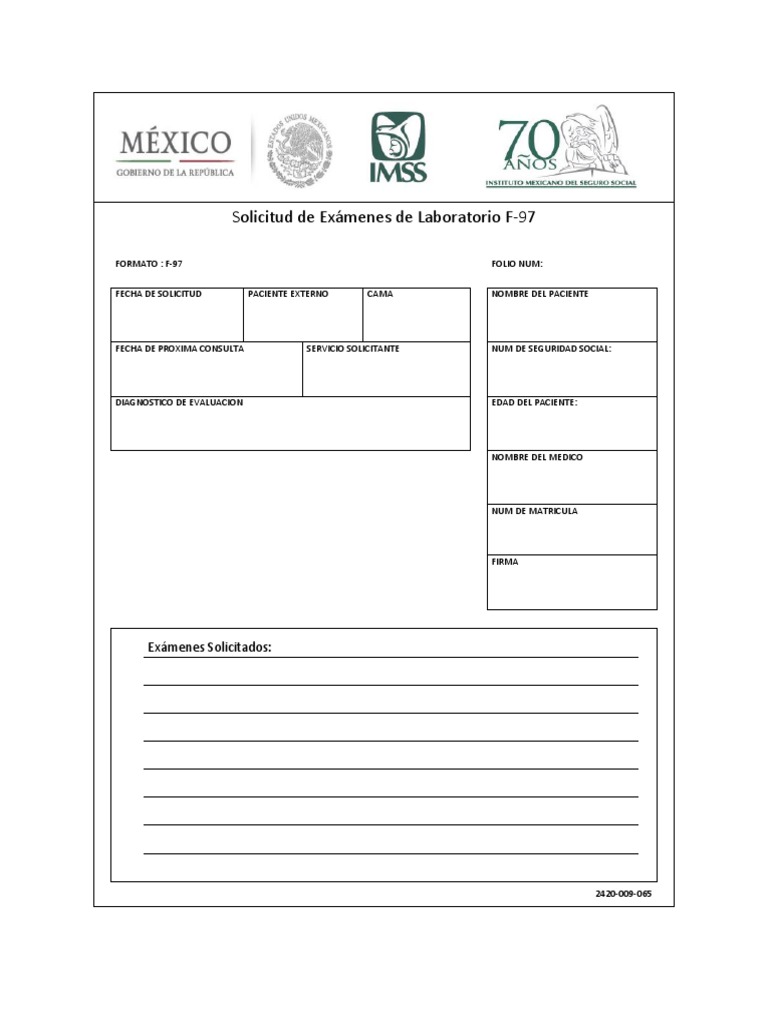 Solicitud de Exámenes de Laboratorio | PDF