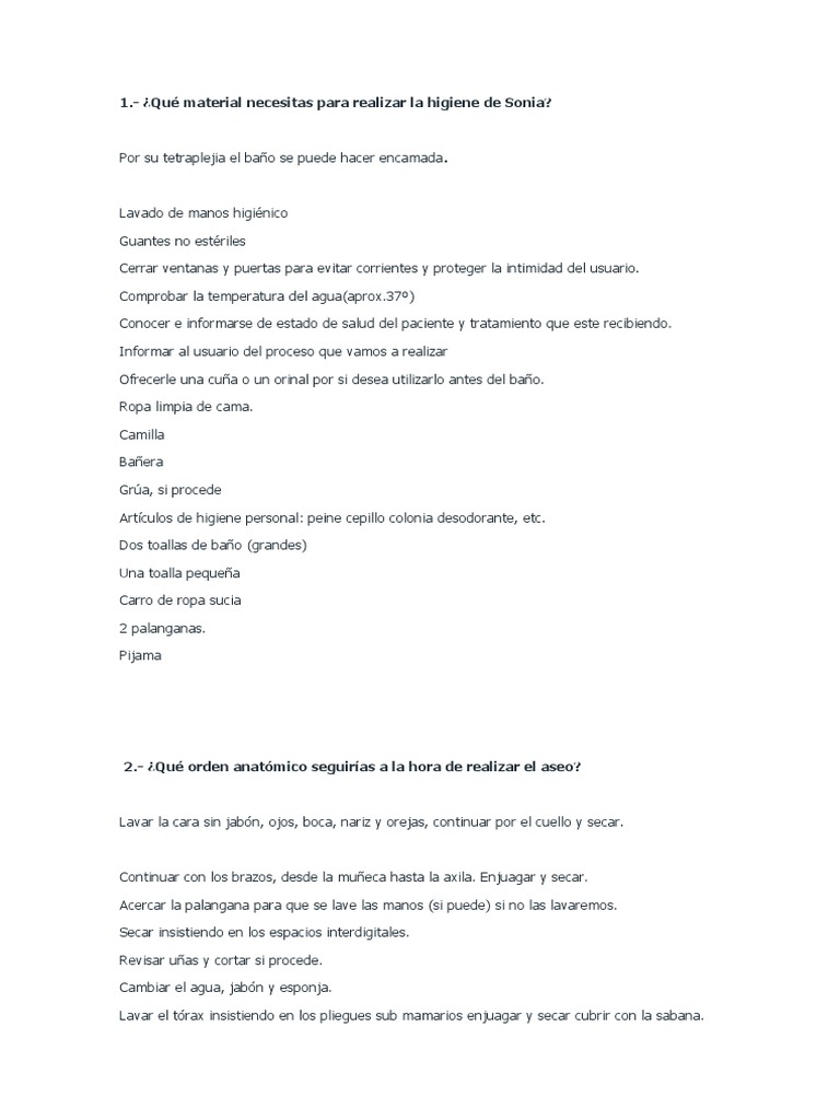 Act 1 Caso Practico Unidad1 MF 1017 - 2 | PDF | Lavado de manos | Higiene