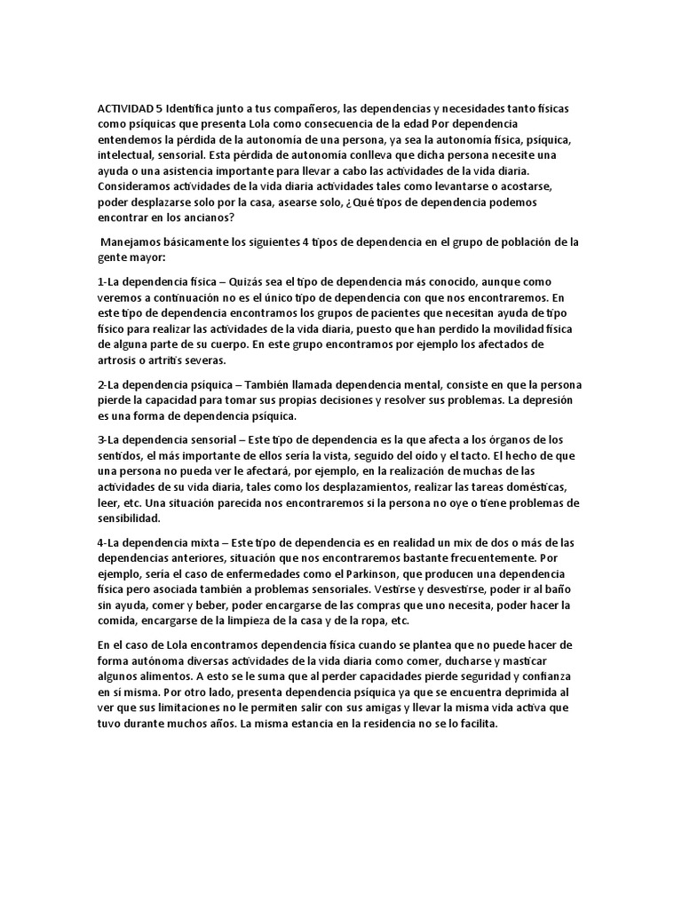 Act 5 Caso Practico Unidad 1 MF 1017 - 2 | PDF | Depresión (estado de ánimo) | Sicología
