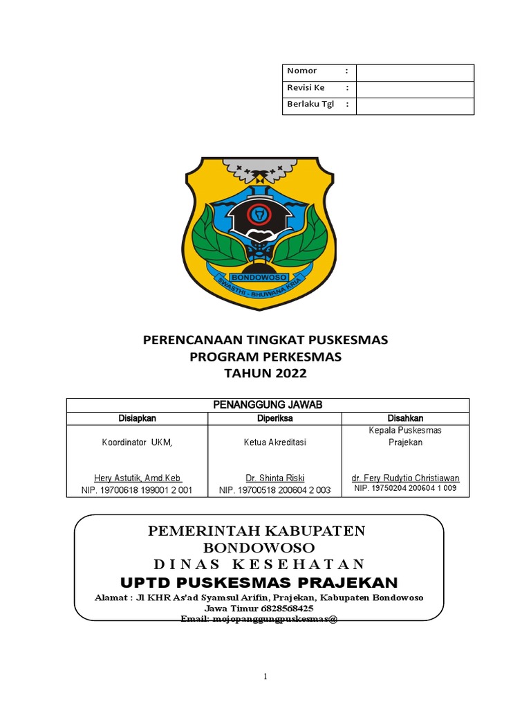 PTP Prog PERKESMAS | PDF