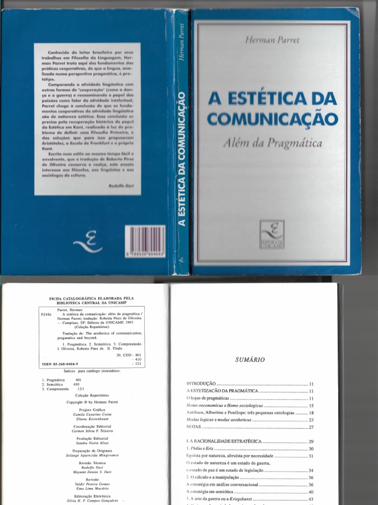 2021 05 11 B Herman Parret A Estética Da Comunicação Caps 6 e 7 | PDF