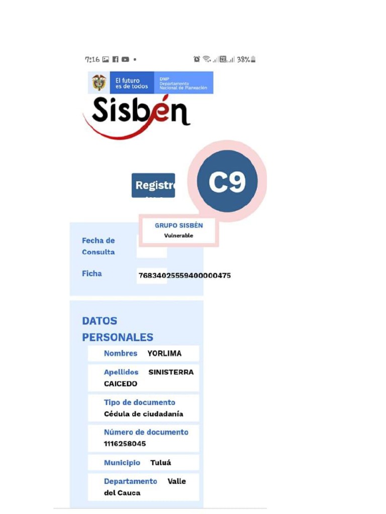 Clasificacion Sisben | PDF