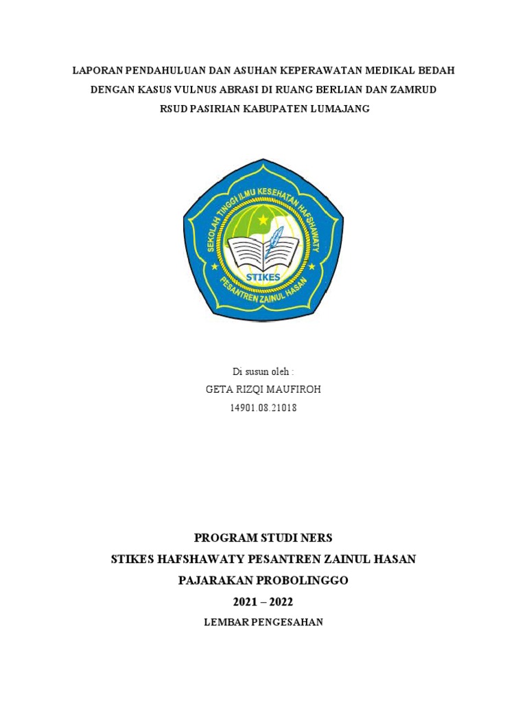 Asuhan Keperawatan Vulnus Abrasi | PDF | Griya & Taman | Kesehatan Holistik