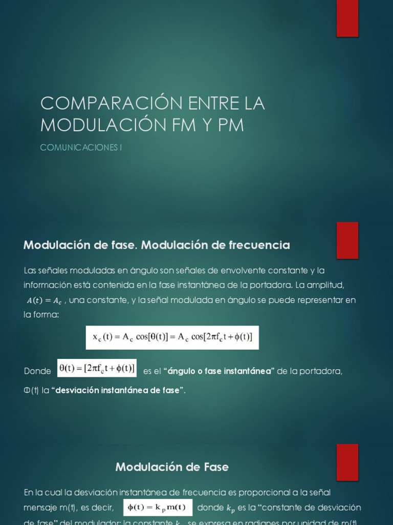 Comparación Entre La Modulación FM y Pm. Ezequiel Frias | PDF ...