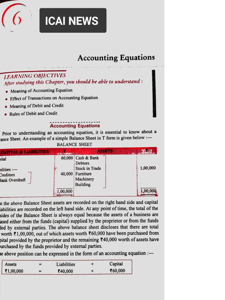 Chapter 6. Accounting - Equation Part 1 PDF | PDF