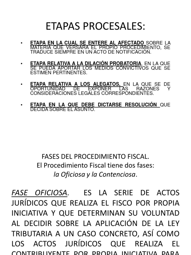 02 Etapas Procesales | PDF