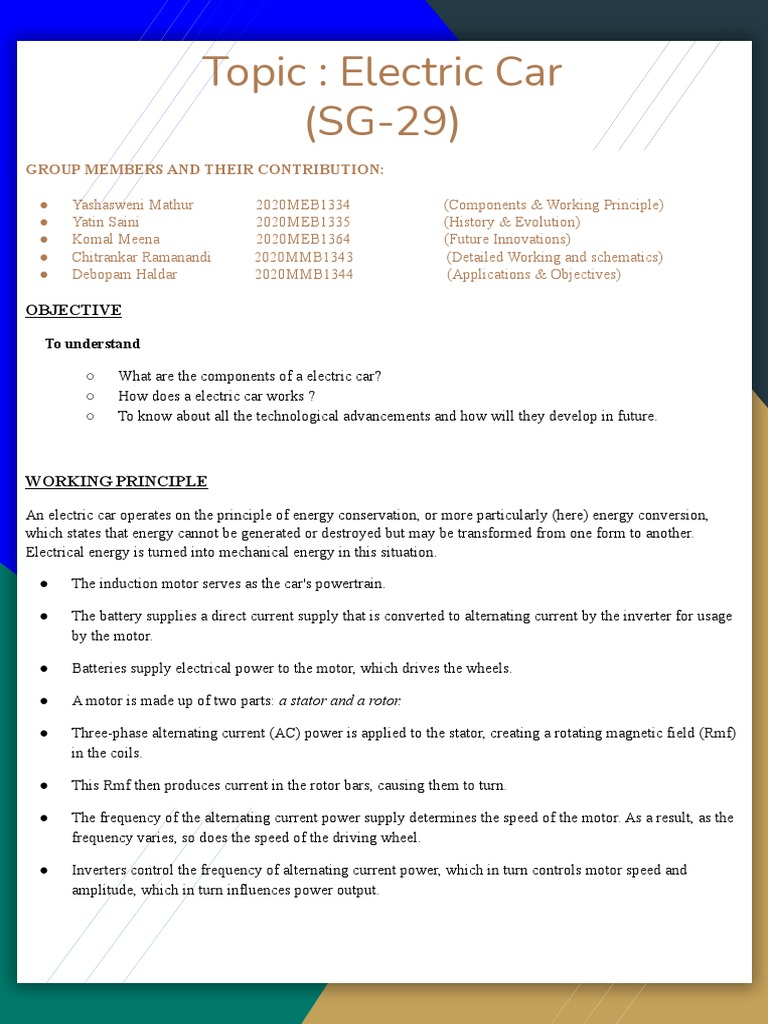 Electric Car | PDF | Tesla Model S | Electric Motor