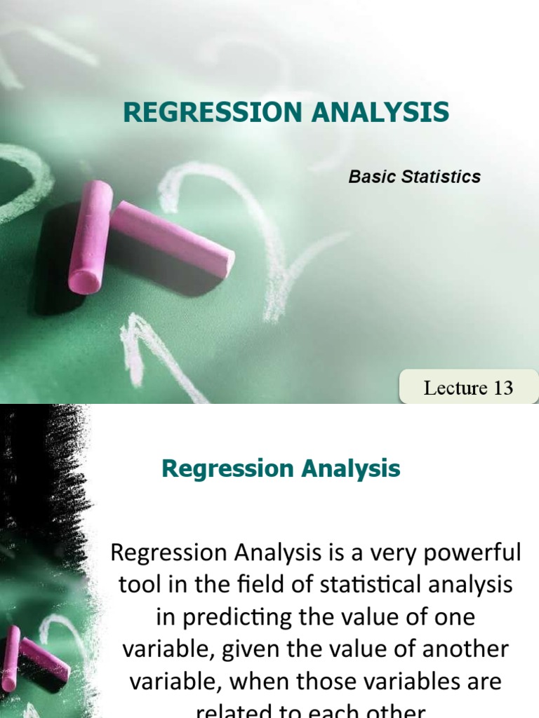 Regression Analysis: Basic Statistics | PDF