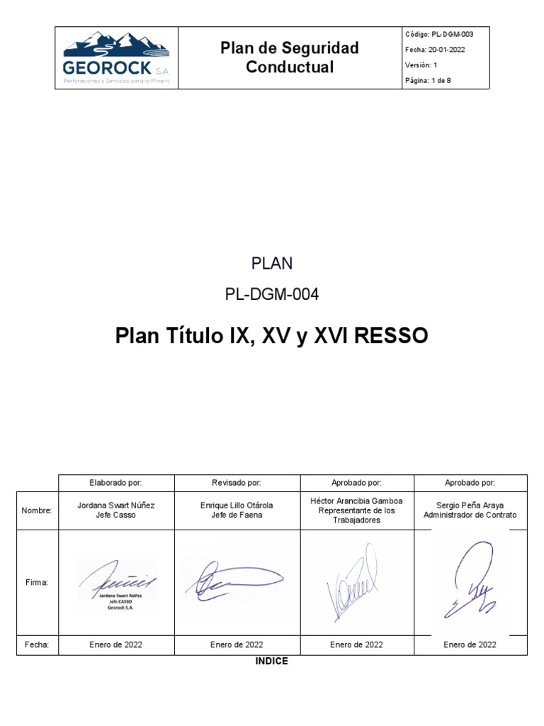 Pl-dgm-003 Plan Título Ix, XV y Xvi Resso | PDF | Regulación | Business