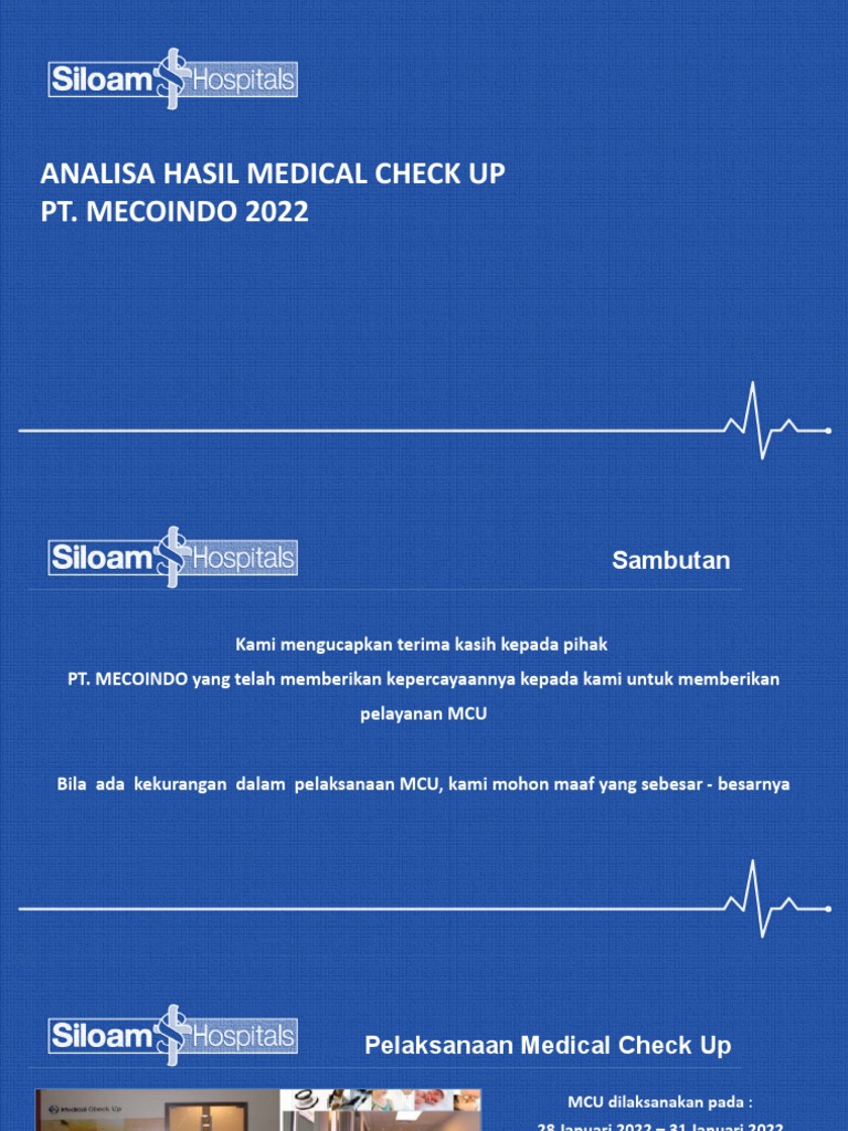 Analisa Hasil Medical Check Up Pt. Mecoindo 2022 | PDF
