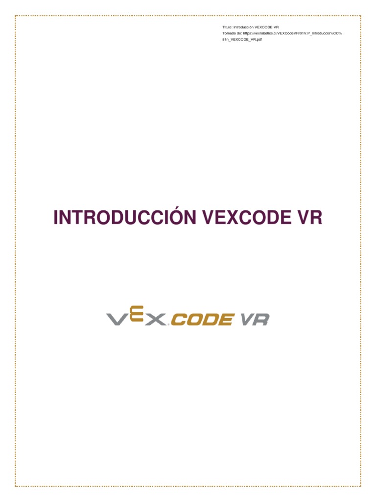 03 Introducción VEXCODE VR | PDF