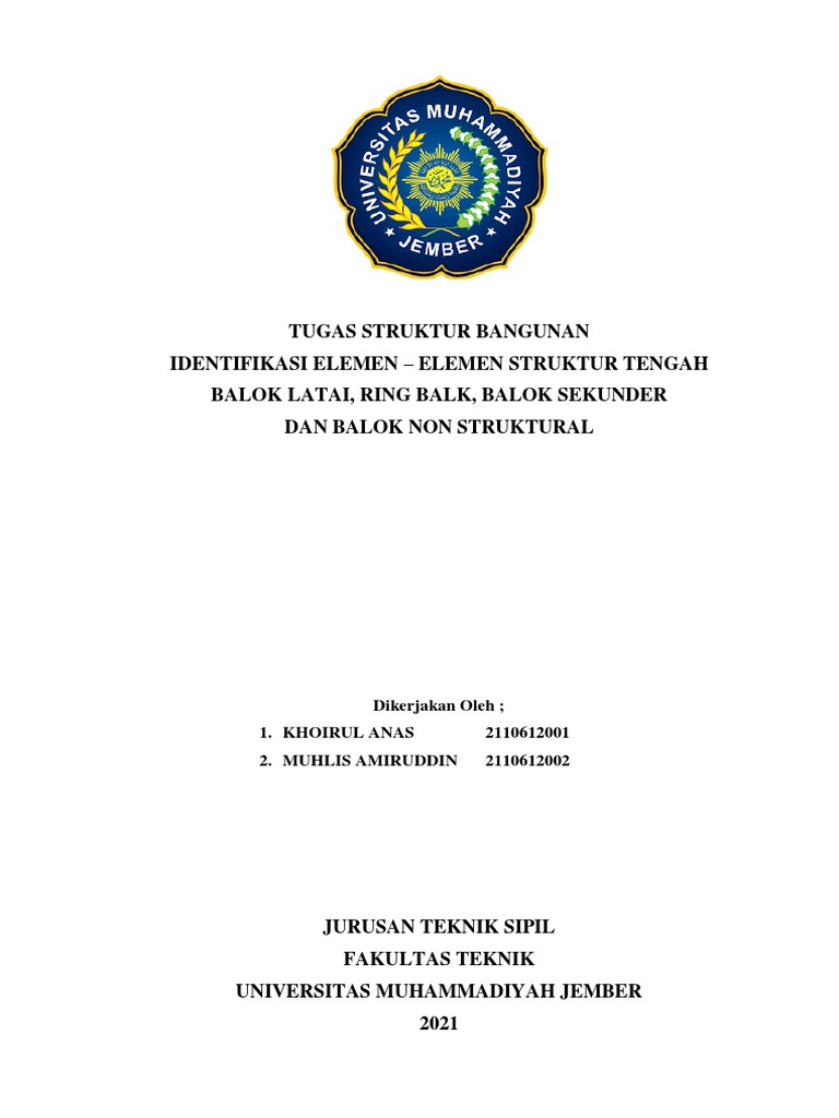 Elemen - Elemen Struktur Tengah - Balok Latai, Ring Balk | PDF