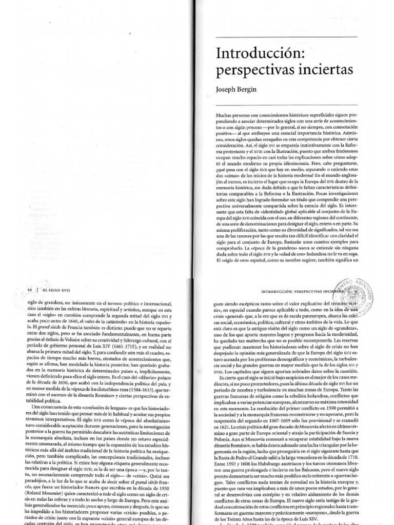 El Siglo XVII Europa 1598-1715 de Joseph Bergin-4-30 | PDF