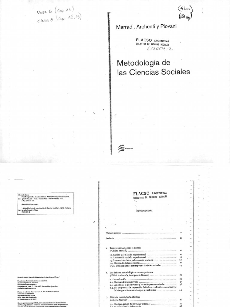 Metodología de Las Ciencias Sociales-Marradi, Archenti y Piovani-Parte 1 de 3 | PDF