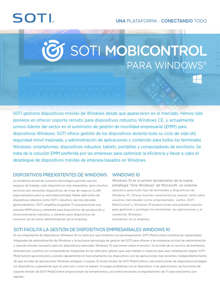 SOTI MobiControl Windows 14 | PDF | Windows 10 | Microsoft Windows