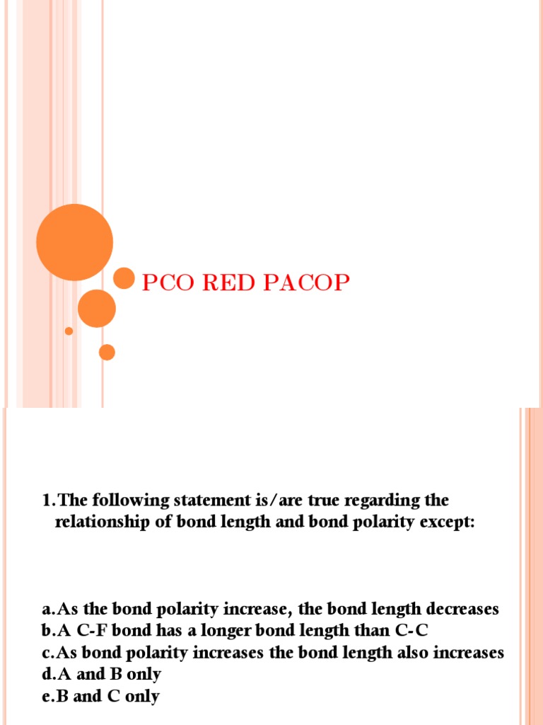 Pharmaceutical Organic Chemistry - RED PACOP Final | PDF | Alkene ...
