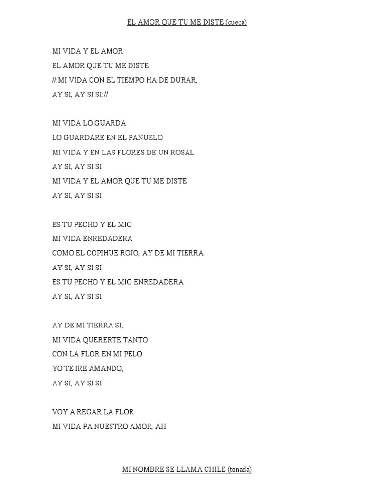 El Amor Que Tu Me Diste | PDF