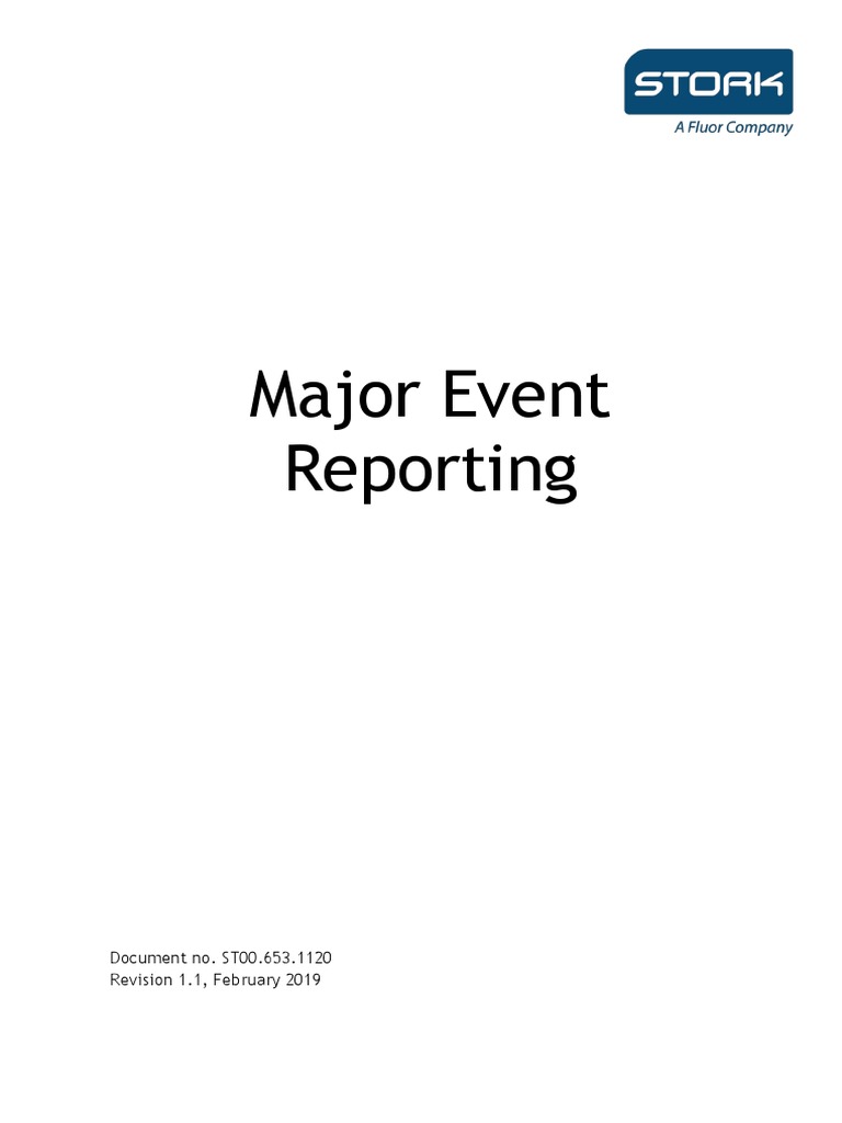 Major Event Reporting | Download Free PDF | Regulatory Compliance | Justice