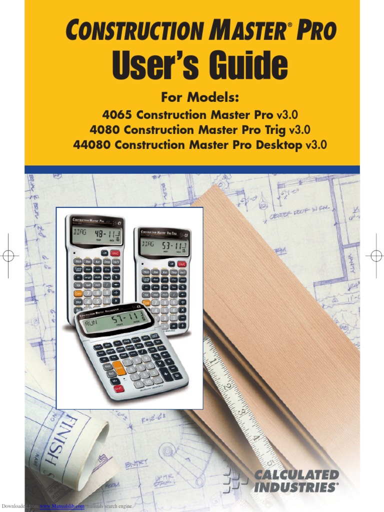 4065 Construction Master Pro v30 | PDF