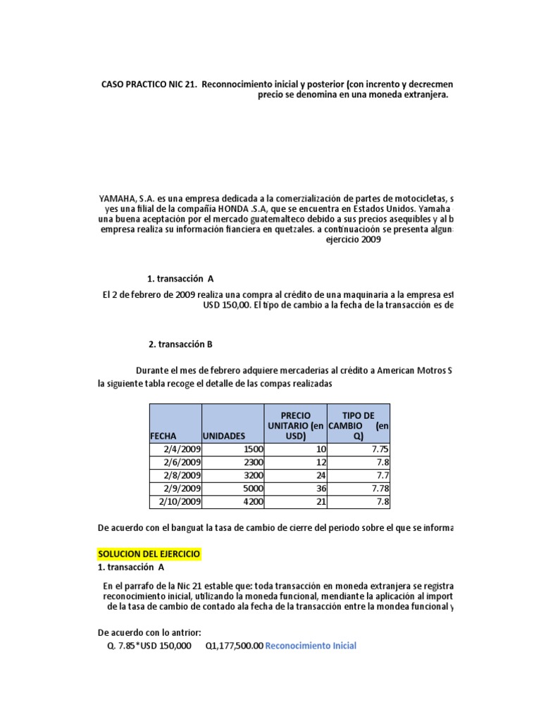 Ejercicios Practicos de Nic | PDF | Comércio | Economias