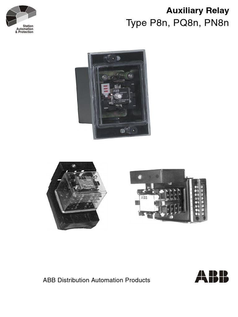 Type P8n, PQ8n, PN8n: Auxiliary Relay | PDF | Relay | Switch