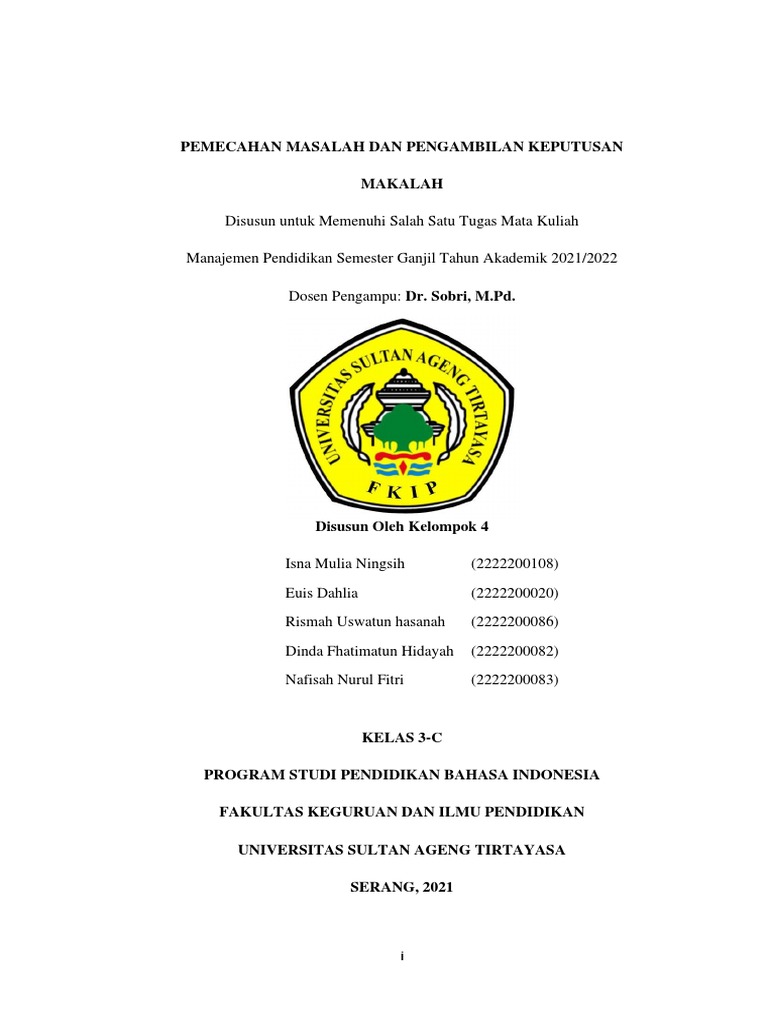 Makalah Manajemen Pendidikan | PDF | Karier & Perkembangan | Pengembangan Diri