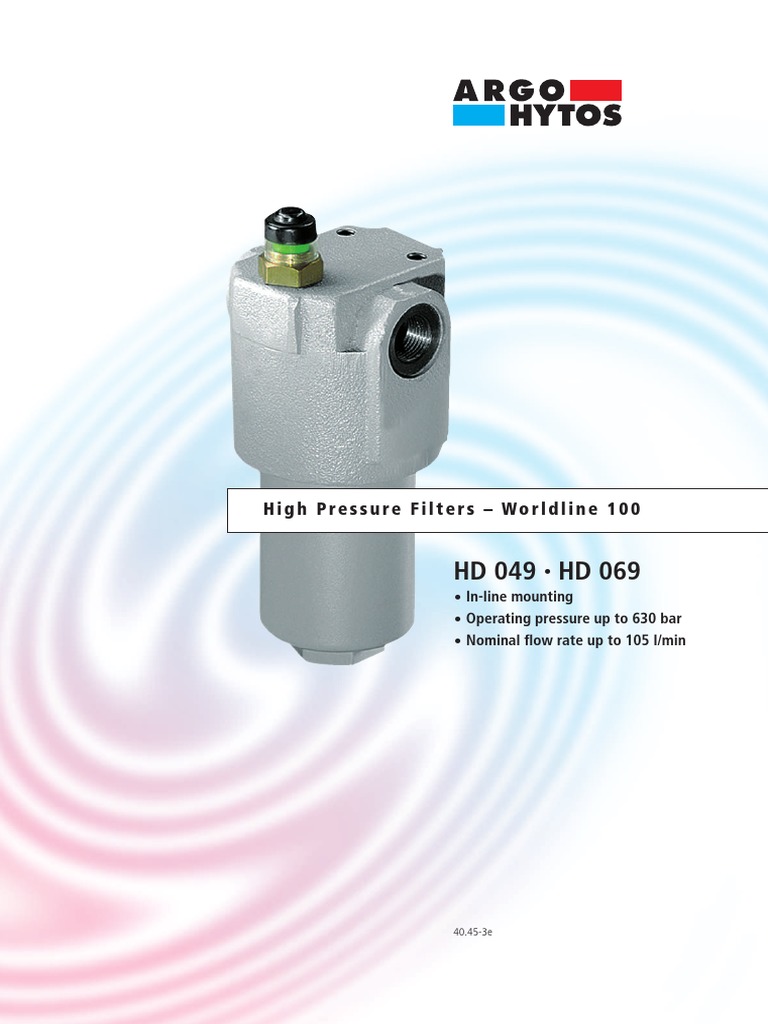 HD 049 HD 069: High Pressure Filters - Worldline 100 | PDF | Filtration ...