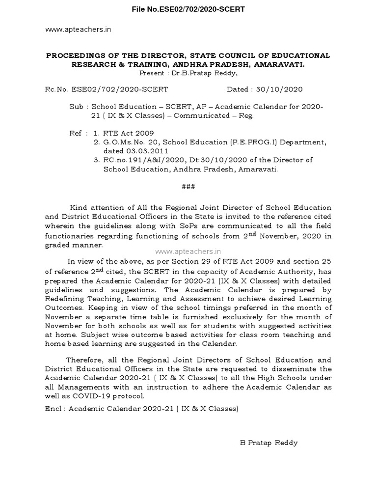 10th Class Academic Calendar All Subjects | PDF | Latin Script ...