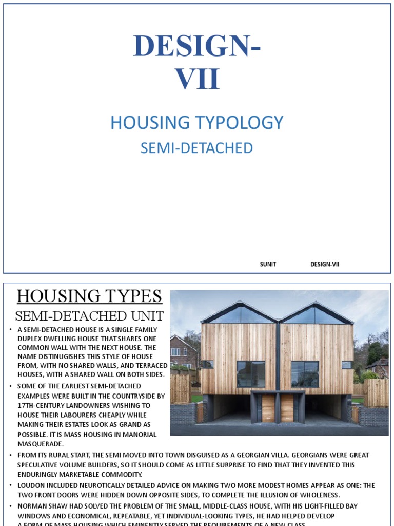 Design Guide for Semi-Detached Housing Units | PDF | Houses ...
