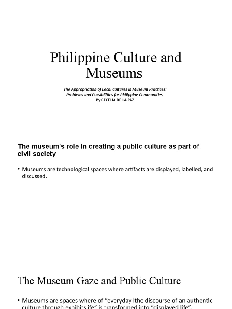 Philippine Culture and Museums | PDF | Museum