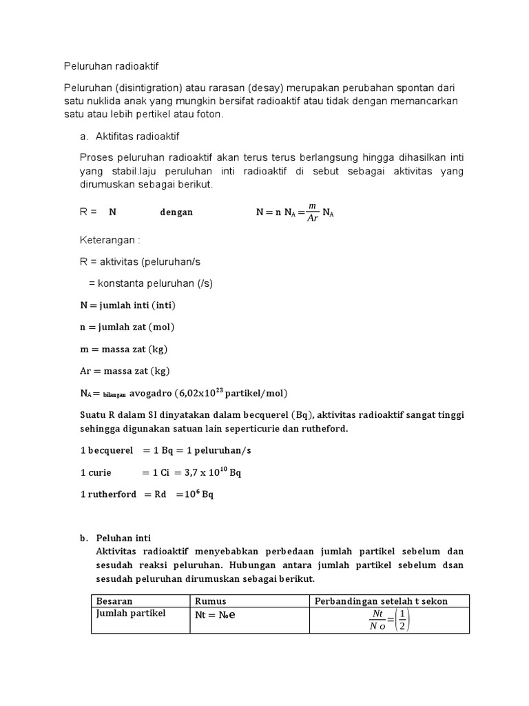 Peluruhan Radioaktif | PDF