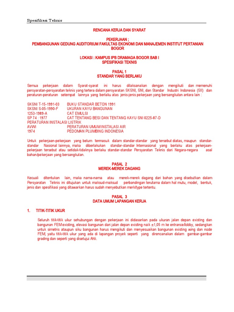 RKS Teknis Str-Ars-Me - Auditorium Fem Final | PDF