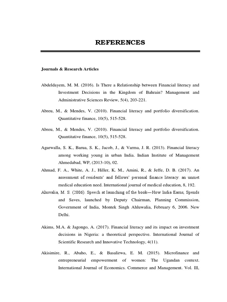 References: Journals & Research Articles | Download Free PDF ...