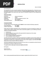 Offer Letter Reliance | PDF | Identity Document | Employment