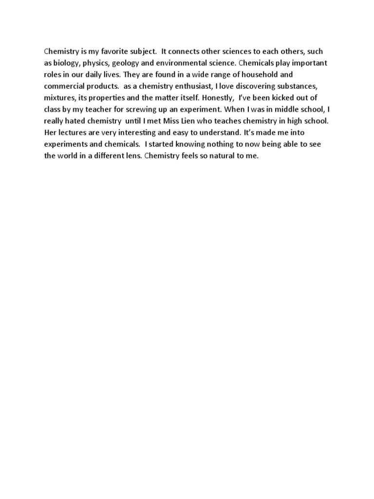 My Favorite Subject | PDF