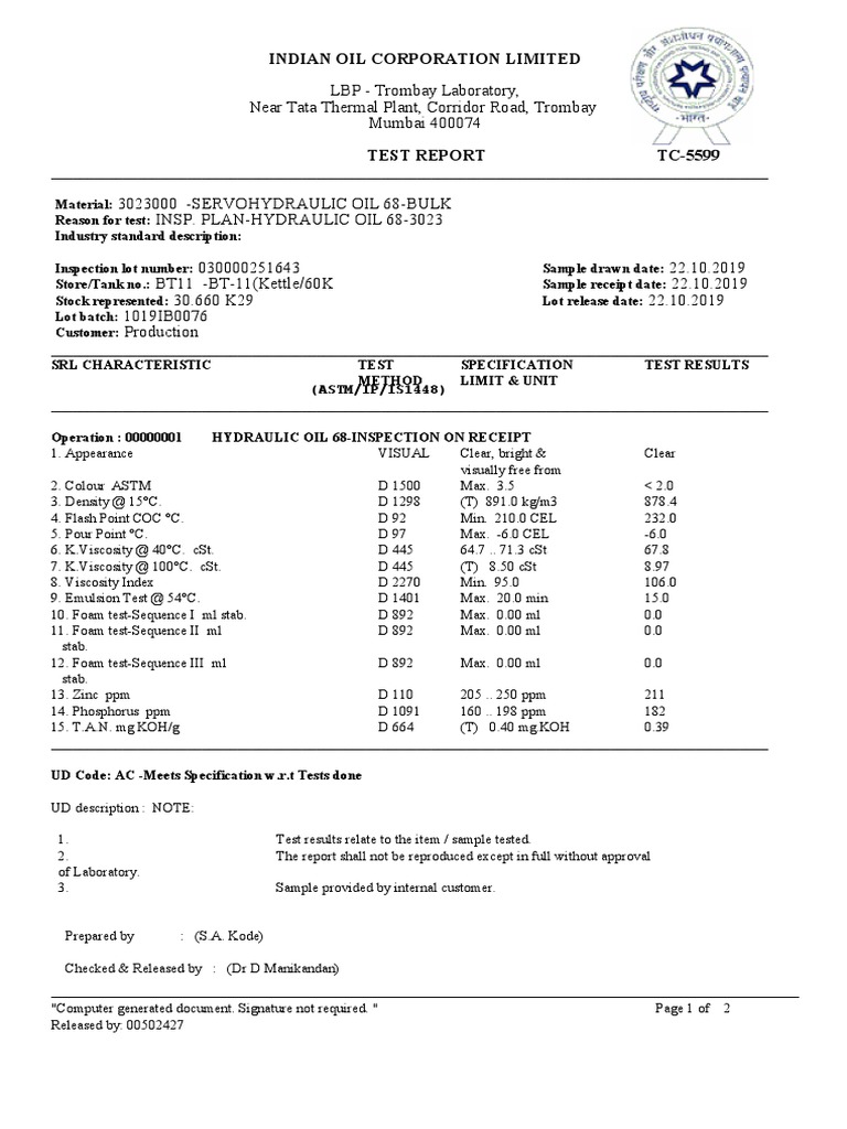 Batch Report - Servosystem 68 - 2 | PDF | Business | Computers