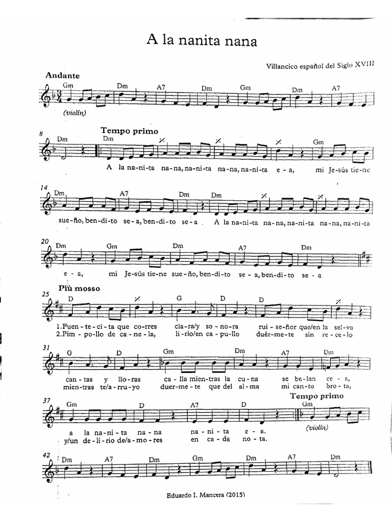 A La Nanita Nana | PDF