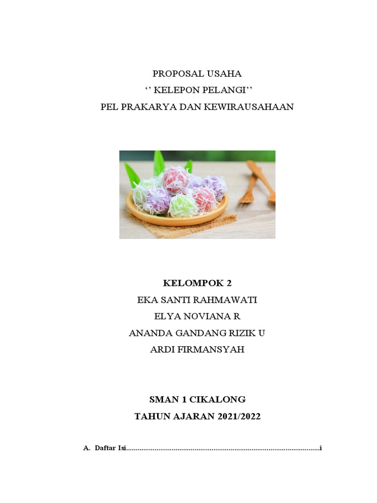 Proposal Usaha Eka Kelepon | PDF