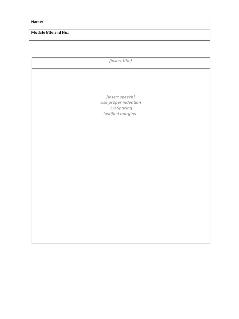Public Speaking Speech Template | PDF