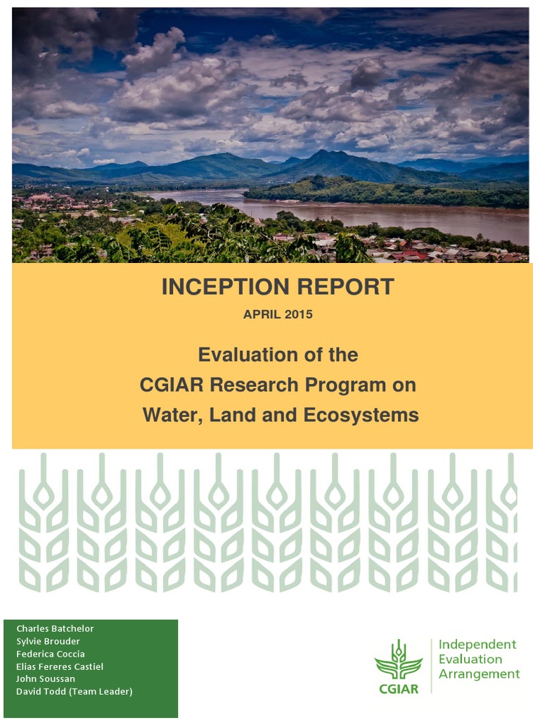 WLE Evaluation Inception Report - Final | PDF | Evaluation | Sustainability