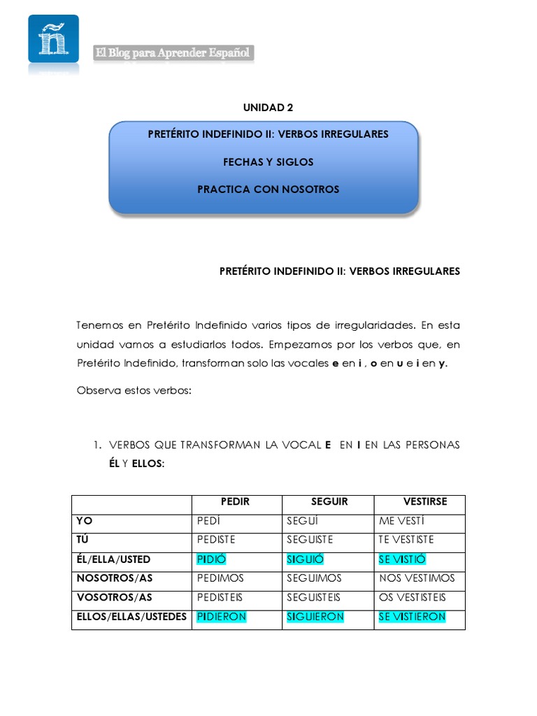 Unidad 2 de 10 A22 | PDF | Verbo | Lingüística