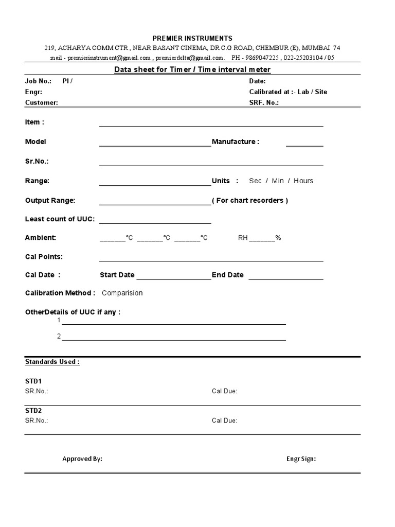 PFM-45-0 Data Sheet of Timer | PDF | Metrology