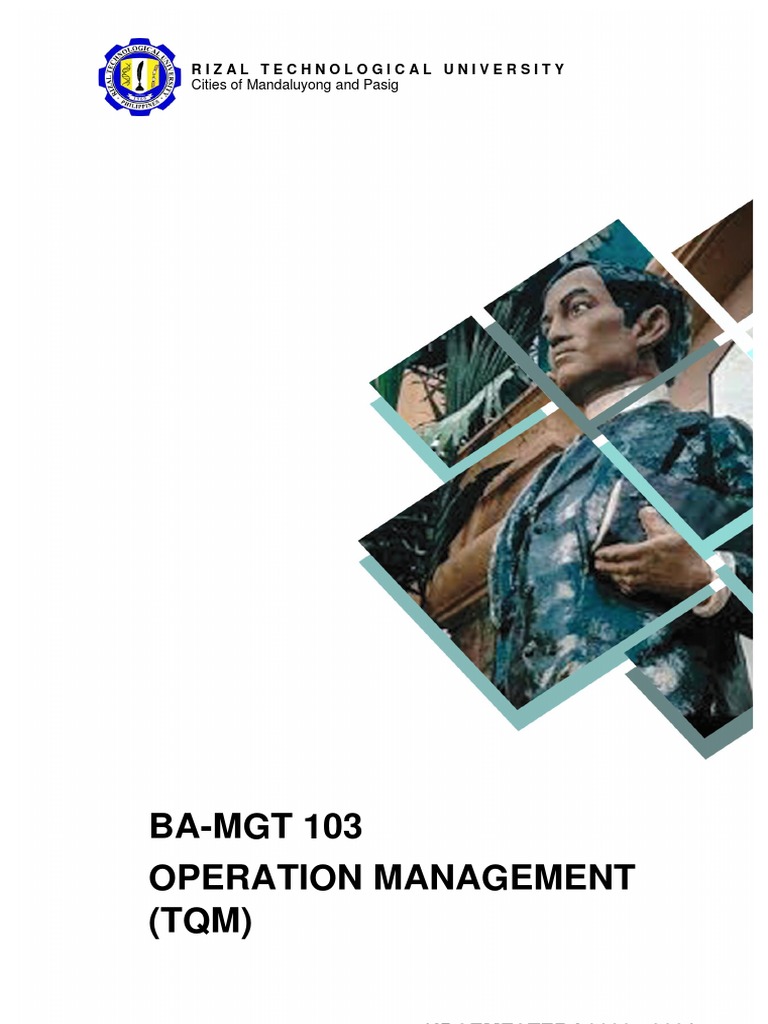 TQM Module 4 | PDF | Lean Manufacturing | Inventory