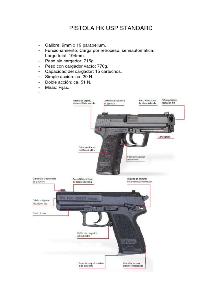 Pistola HK Usp Standard | PDF