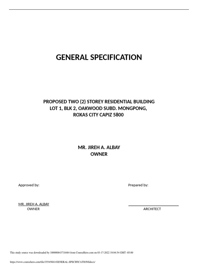General Specifications | PDF